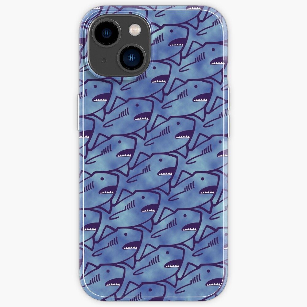 "Shark tessellation blue" iPhone Case for Sale by jeanneius | Redbubble