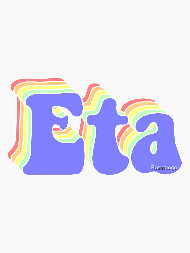 "Eta" Sticker for Sale by Rosemogo | Redbubble