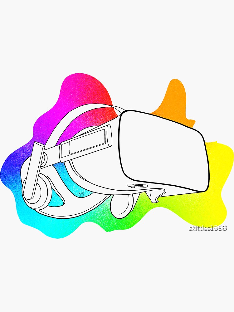 "VR headset (outline)" Sticker for Sale by skittles1698 | Redbubble