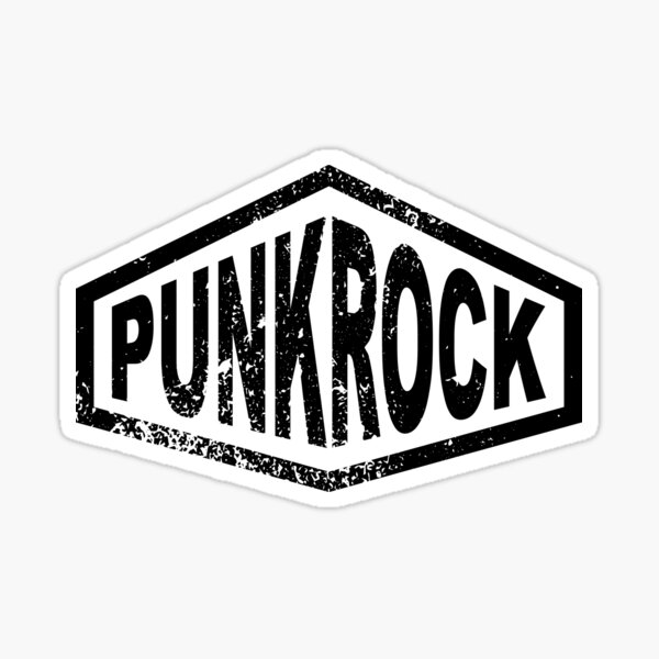 "Punk rock" Sticker for Sale by martianred | Redbubble