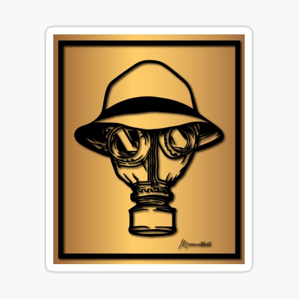 "CHOLO GOLD GAS MASK T SHIRT" Sticker for Sale by MEXICOVIPTSHIRT ...