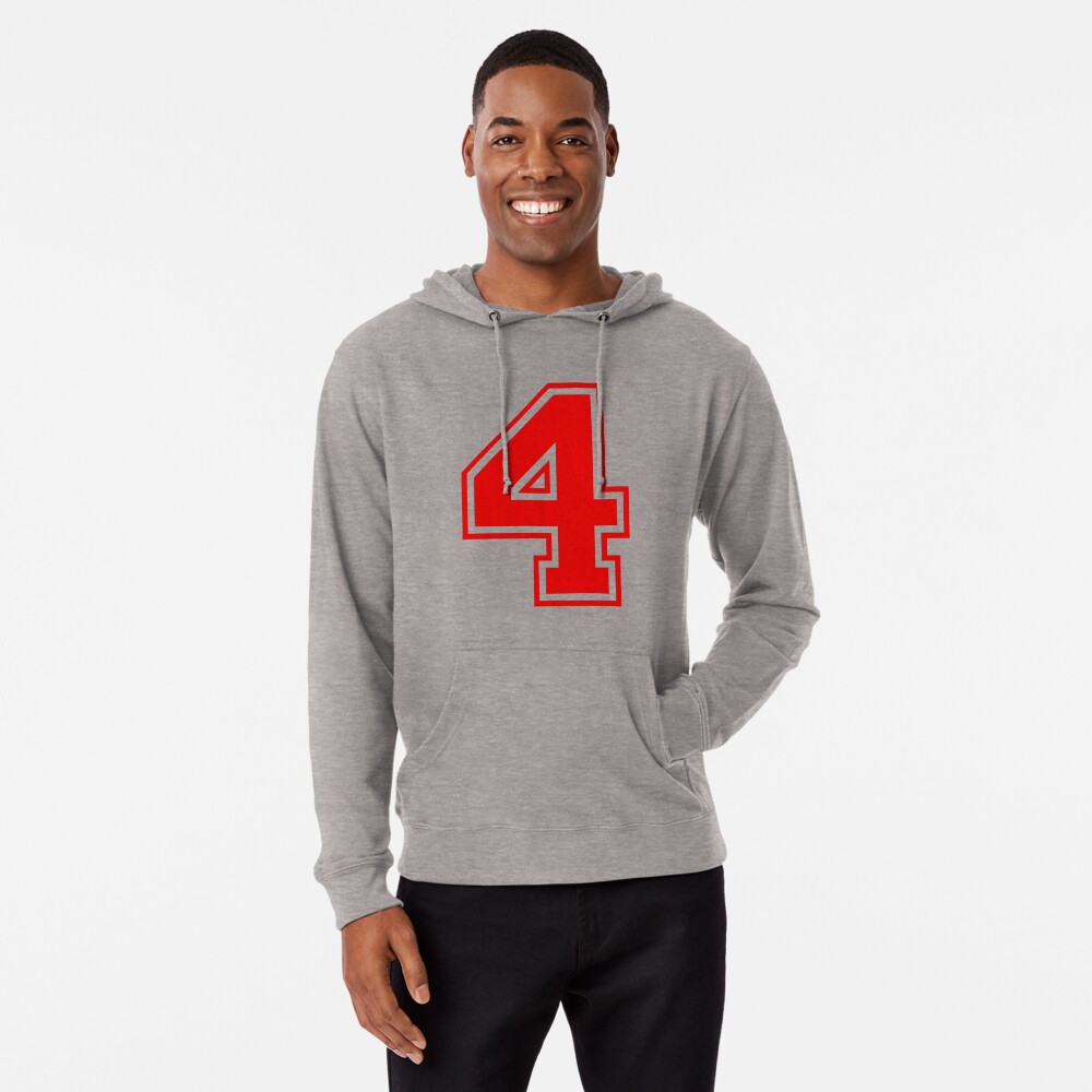 "Varsity Team Sports Uniform Number #4 - Red" Sticker for Sale by ...