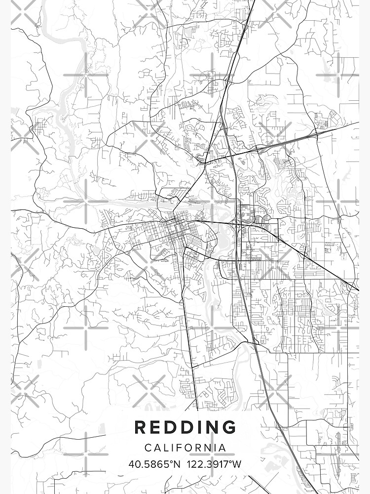 "Redding CA Map" Photographic Print for Sale by Kara515 | Redbubble