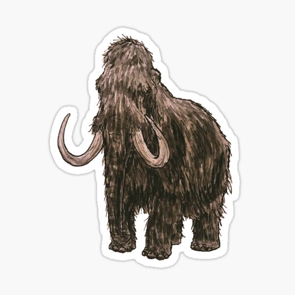 "Wooly Mammoth" Sticker for Sale by ItalianElephant | Redbubble