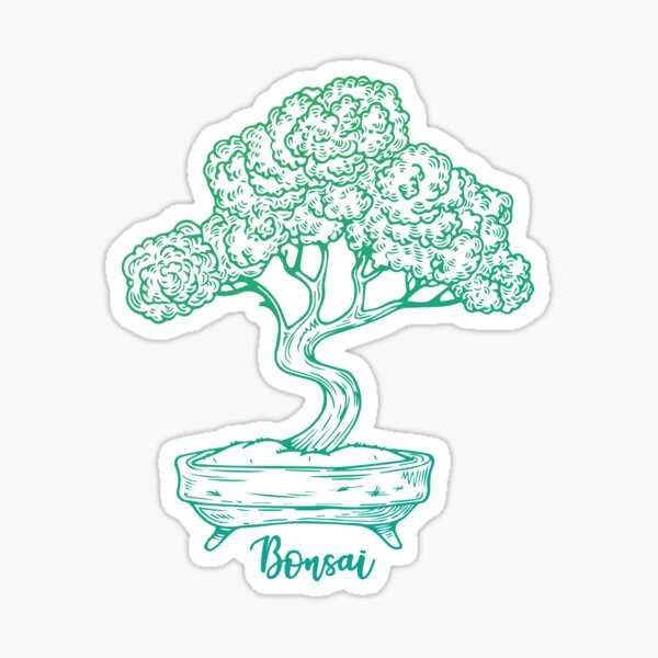 "Bonsai" Sticker for Sale by Teequeque | Redbubble