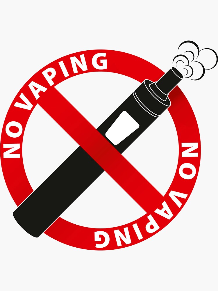 "No Vaping" Sticker by MisterStone | Redbubble