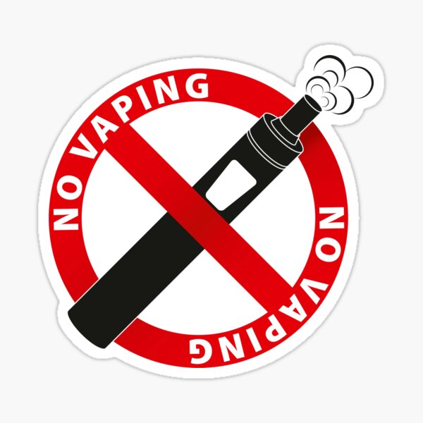 "No Vaping" Sticker by MisterStone | Redbubble