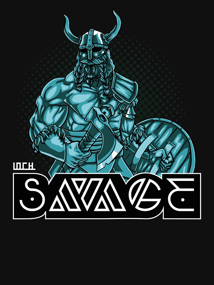 "Savage Viking" T-shirt for Sale by AdanLoch | Redbubble | adanloch t ...