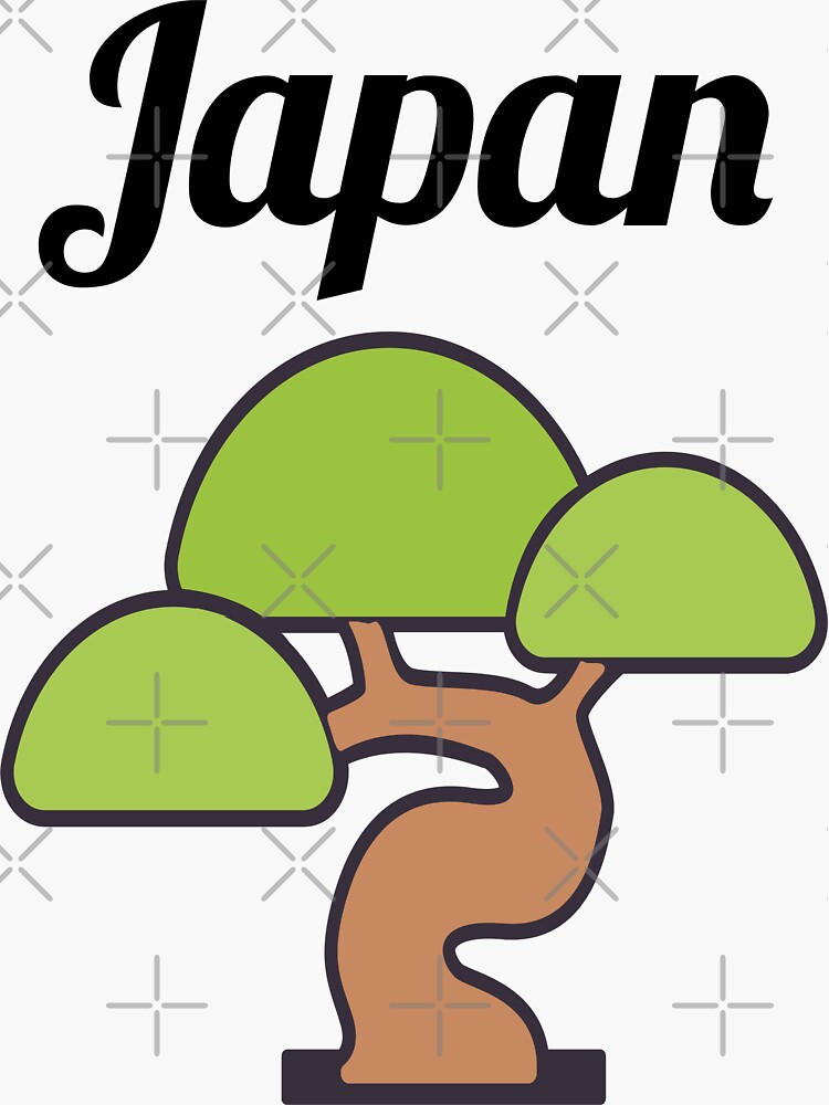 "Japan tree" Sticker by phys | Redbubble