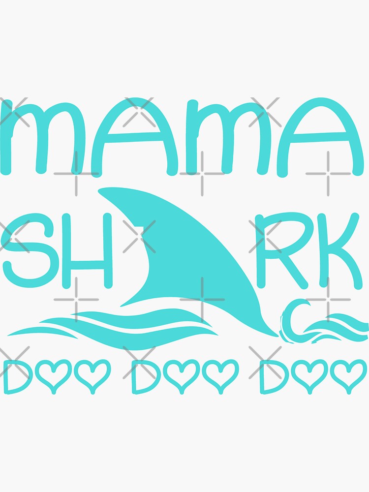 "Mama Shark" Sticker for Sale by enami | Redbubble