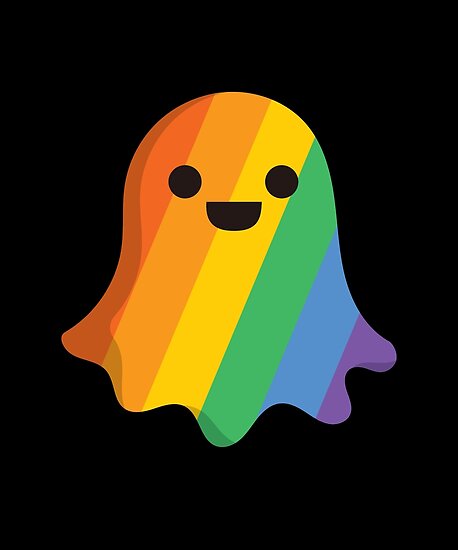"LGBTQ Rainbow Flag Pride Ghost" Poster by cchiaw | Redbubble