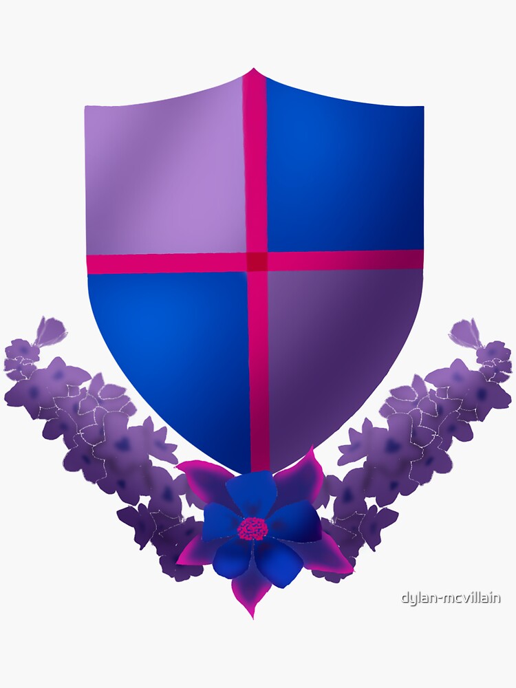 "Bisexual Pride Crest " Sticker for Sale by dylan-mcvillain | Redbubble