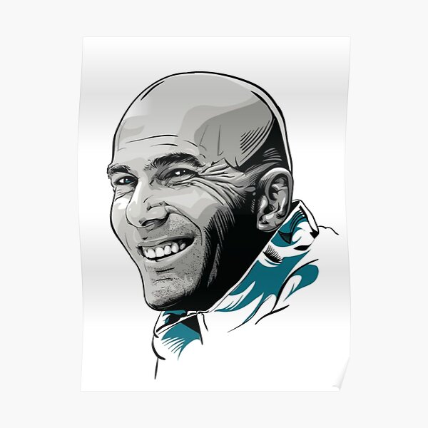 "Zidane Illustration" Poster for Sale by tonifaris | Redbubble