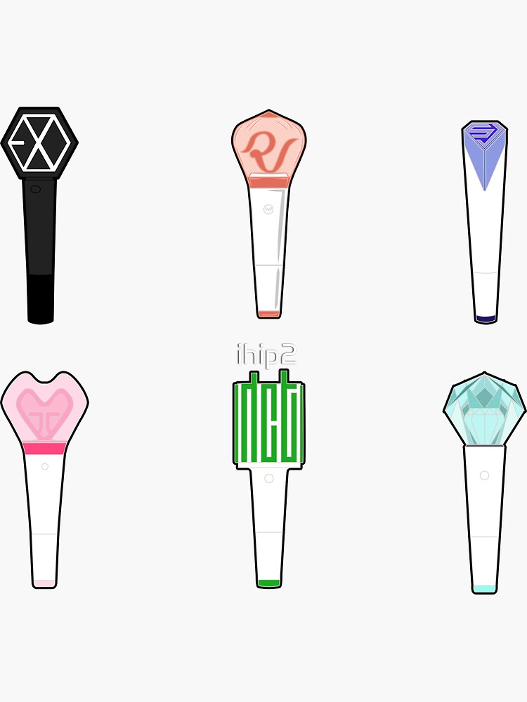"SM kpop group multifandom lightsticks" Sticker for Sale by ihip2 ...