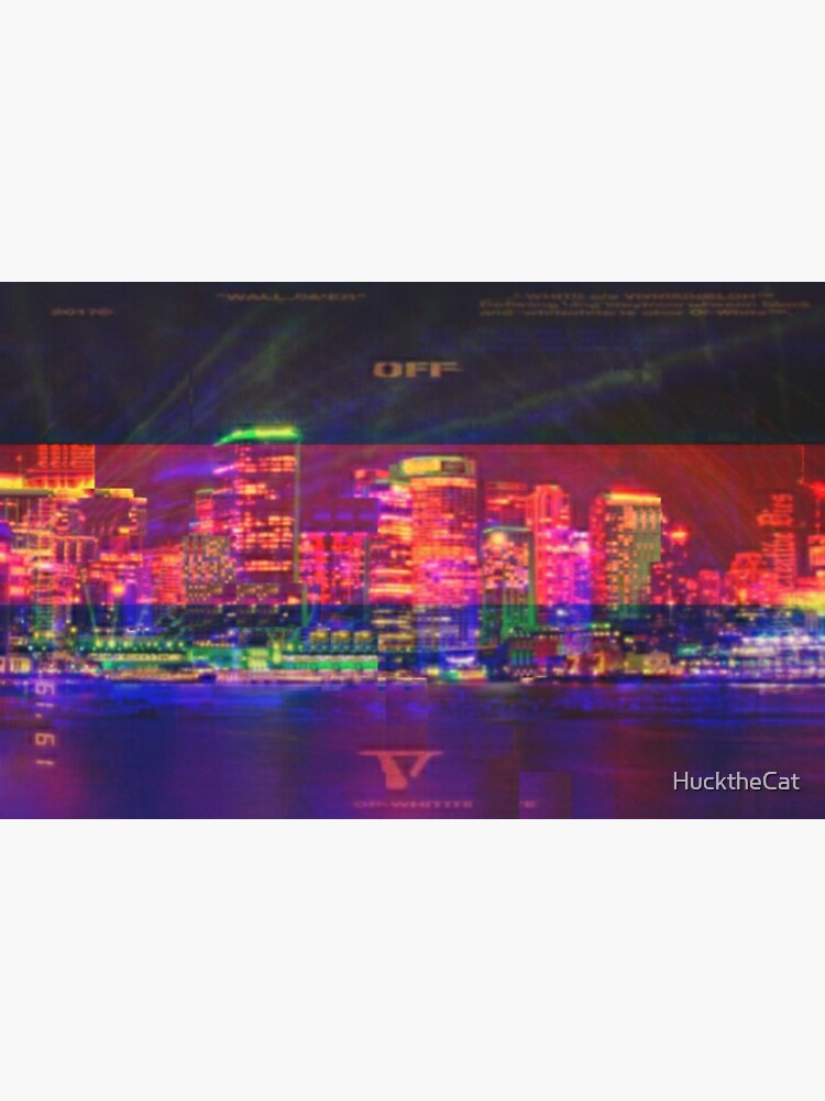 "Vaporwave aesthetic glitch" Sticker by HucktheCat | Redbubble