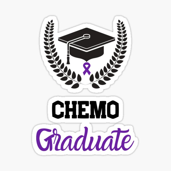 "Chemo Graduate" Sticker by Georgiewombat | Redbubble