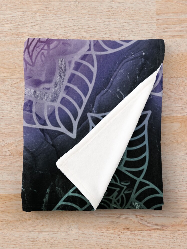 "Stylish Mandala in Teal and Purple" Throw Blanket for Sale by ...