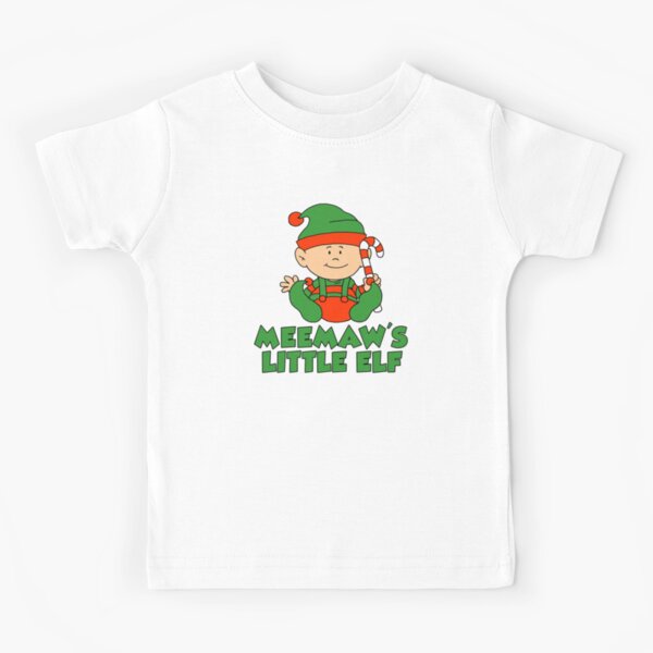 "Meemaw's Little Elf Cartoon" Kids T-Shirt for Sale by jaycartoonist ...