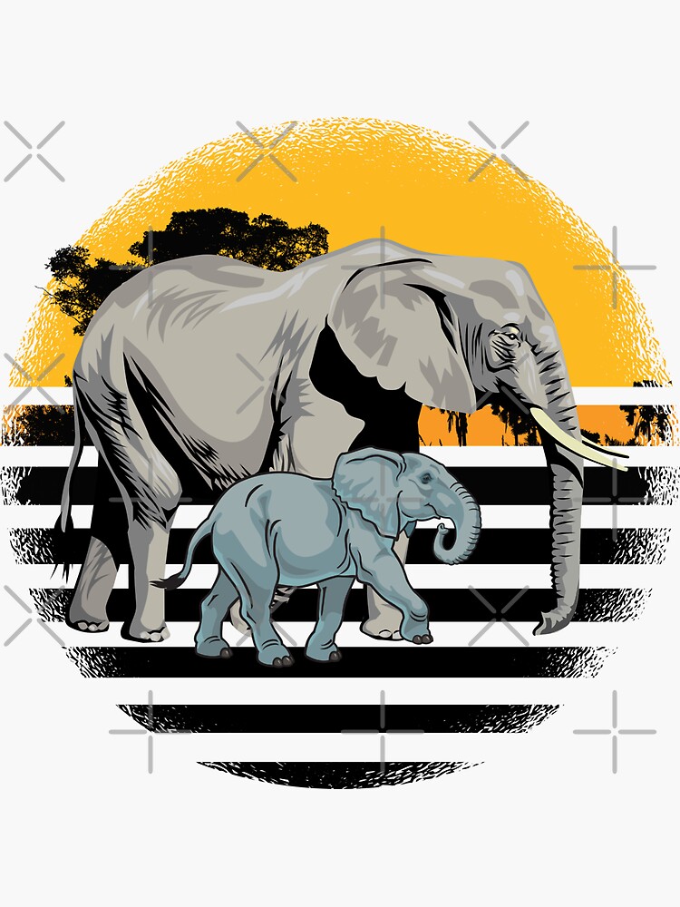 "Walking with elephants." Sticker by emphatic | Redbubble