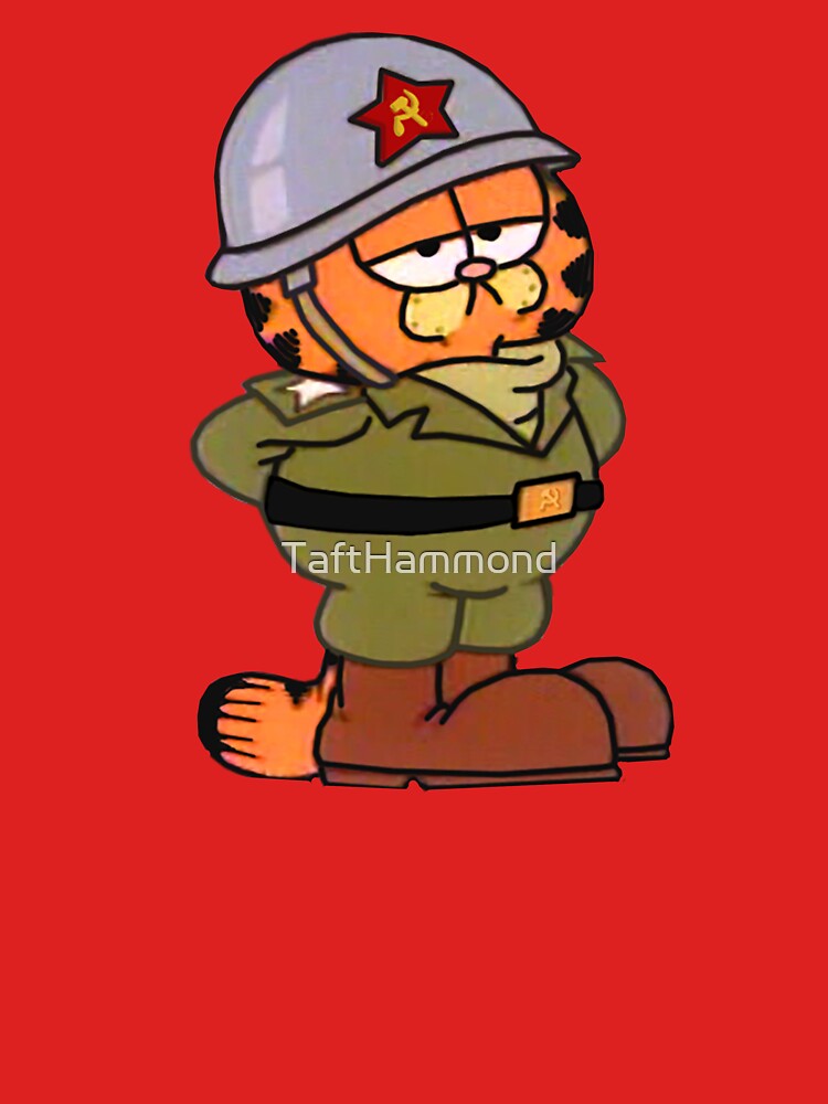 "Communist Garfield" T-shirt for Sale by TaftHammond | Redbubble ...