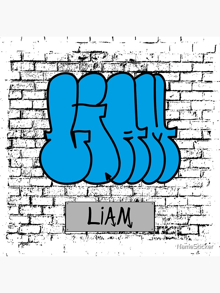 "Liam, name, sticker, graffiti," Sticker for Sale by NameSticker ...