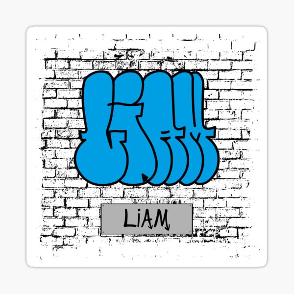 Liam Name Sticker Graffiti Sticker For Sale By Namesticker Redbubble