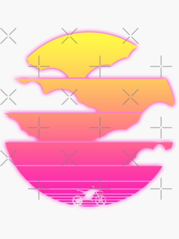 "Synthwave Street Hawk" Sticker by christopper | Redbubble