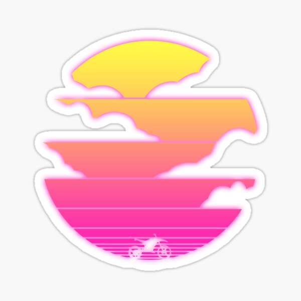 "Synthwave Street Hawk" Sticker by christopper | Redbubble