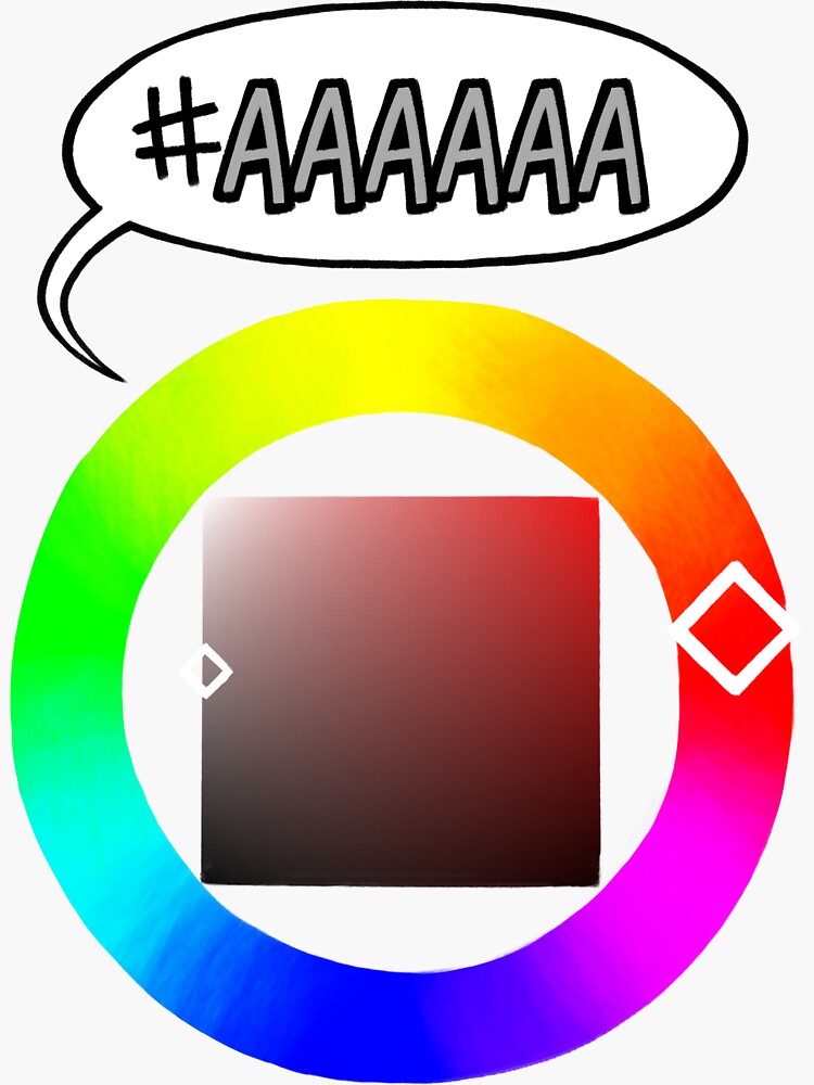 "#aaaaaa color wheel hex code" Sticker by felixiano | Redbubble