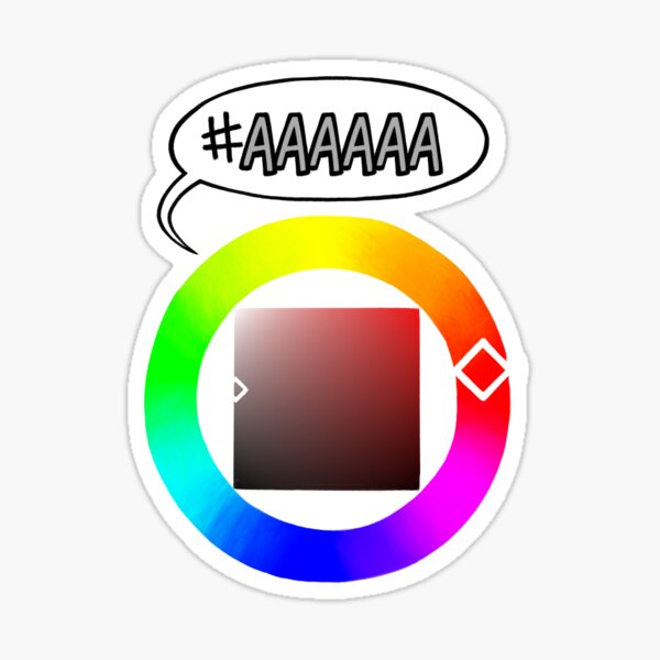 "#aaaaaa color wheel hex code" Sticker by felixiano | Redbubble