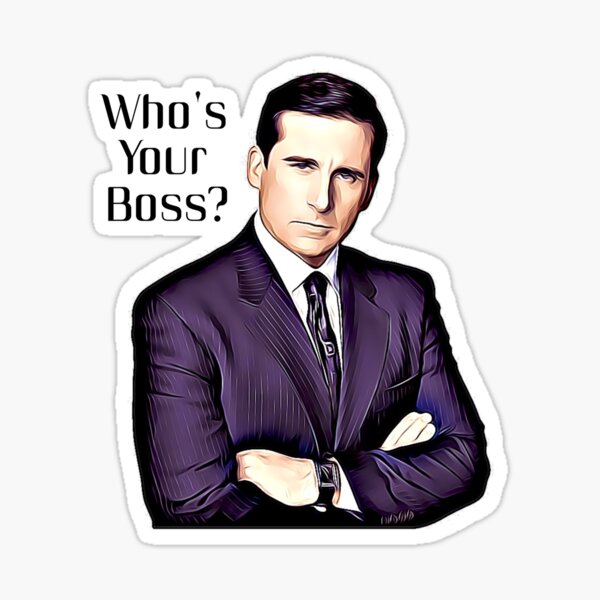 Pegatina «Quién es tu jefe Michael Scott The Office» de AmericaAttitude ...