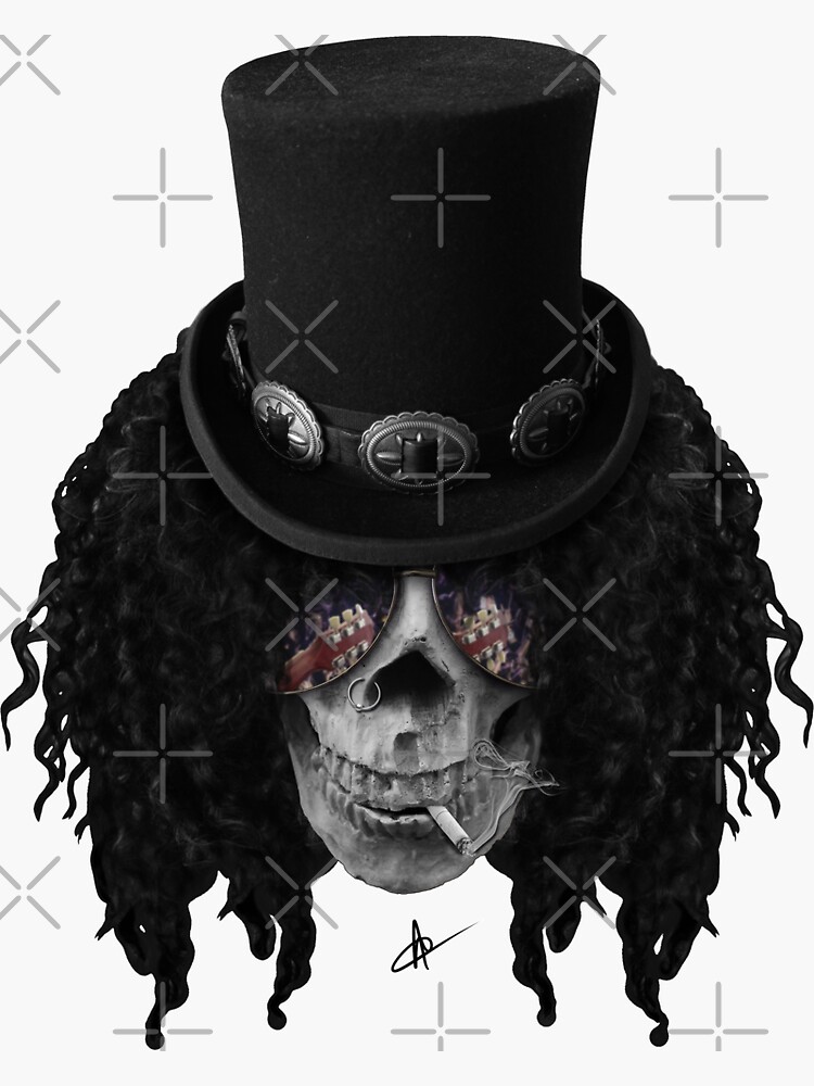 "Slash Skull" Sticker for Sale by AdrianFilmore | Redbubble
