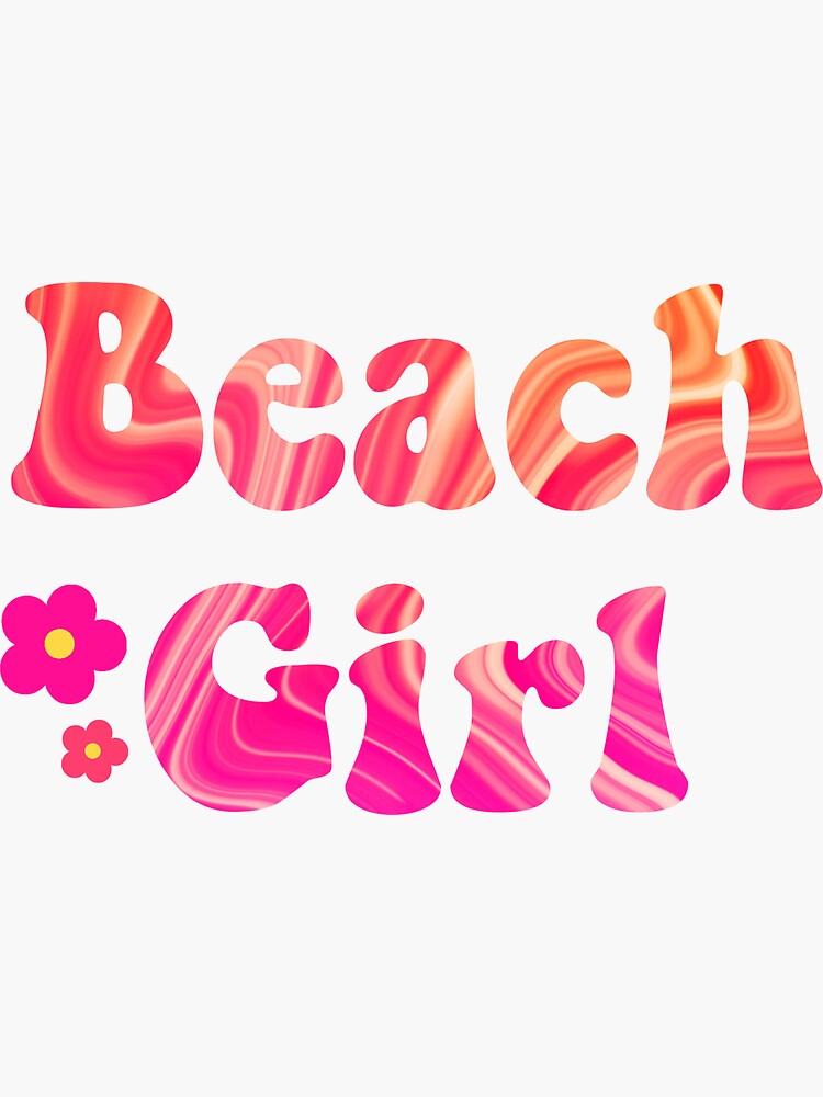 "Beach Girl" Sticker for Sale by RARoberts | Redbubble