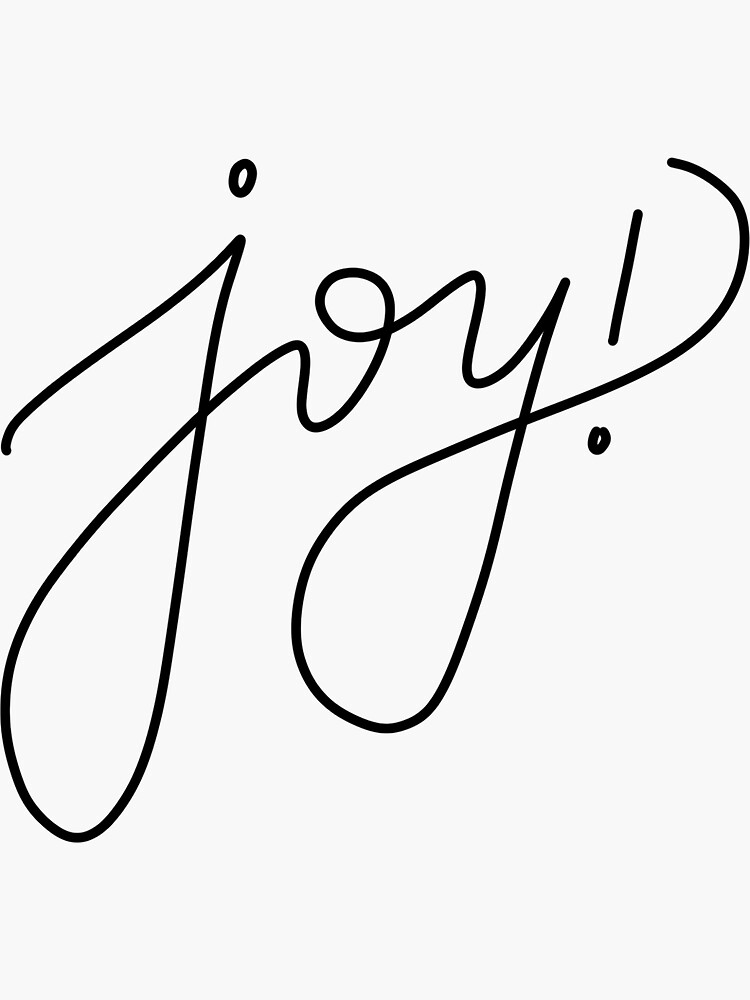 "joy calligraphy" Sticker by keerthanaka | Redbubble