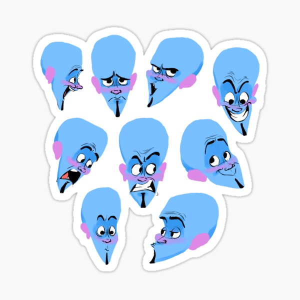 "Megamind" Sticker for Sale by TheArtfulOlive | Redbubble
