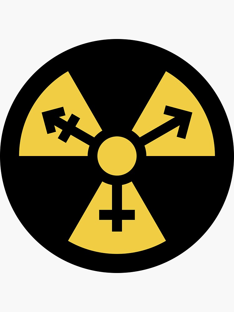 "Nuclear Radioactive Trans Symbol" Sticker for Sale by aarryy | Redbubble