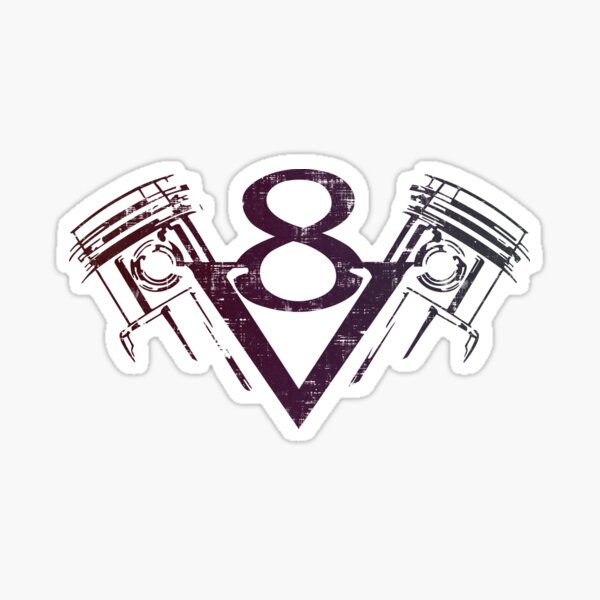"V8 Engine Power Supercars " Sticker by UntilDixie | Redbubble