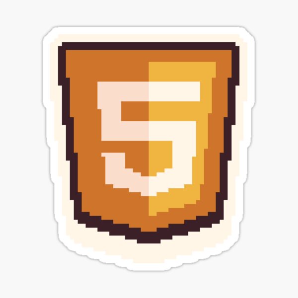 "HTML5 PixelArt" Sticker for Sale by astrellon | Redbubble