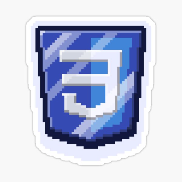 "CSS3 Metallic PixelArt" Sticker for Sale by astrellon | Redbubble