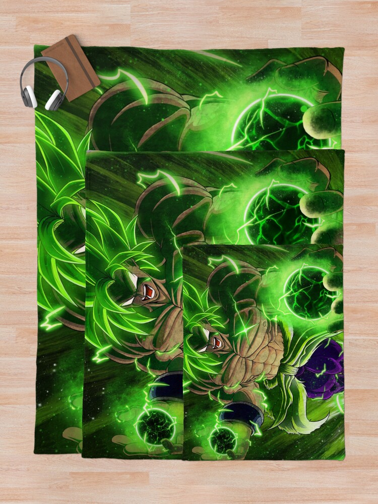"Legendary Broly Supersaiyajin" Throw Blanket by Charlie-ER | Redbubble