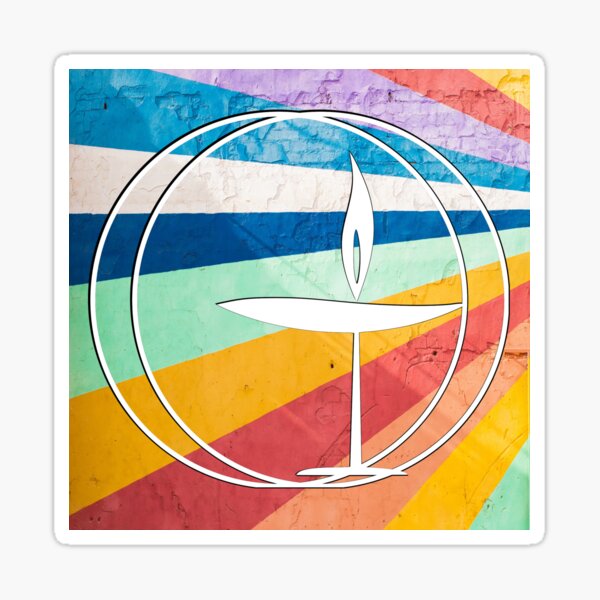 "UU Color Burst Chalice " Sticker by gwinna | Redbubble