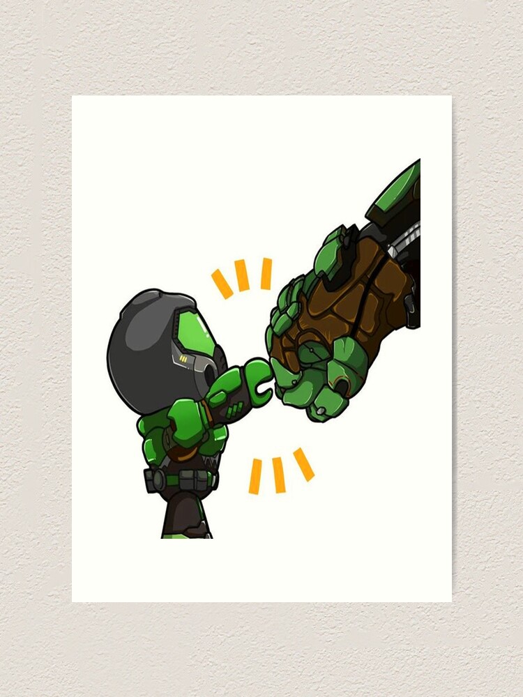 "Doom - Doomslayer - Chibi Slayer - Slayer Bros" Art Print by Iconworks ...