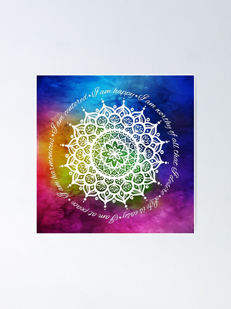 "I am Mandala - Spiritual Inspiring Quotes" Poster for Sale by ...