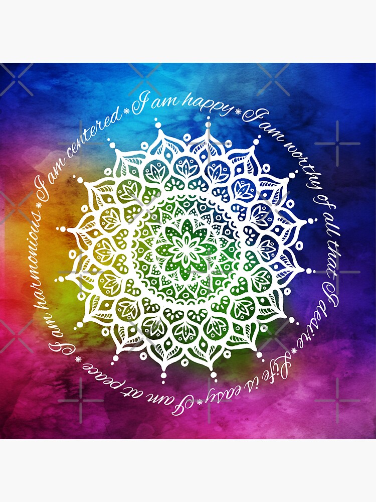 "I am Mandala - Spiritual Inspiring Quotes" Sticker for Sale by ...