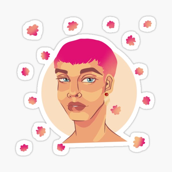 "Pink Punk Girl " Sticker for Sale by TanakiSinitsu | Redbubble
