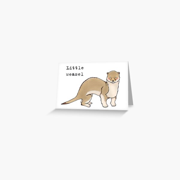 "A little weasel - Animals series" Greeting Card for Sale by ...