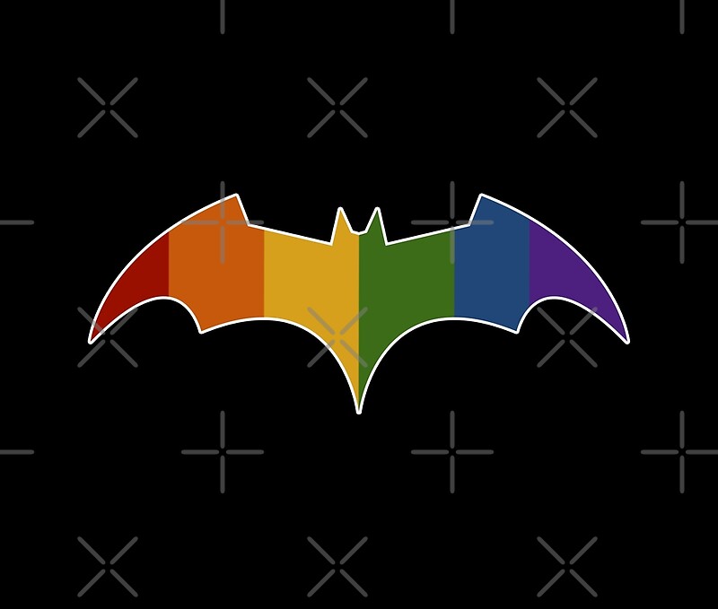 "Batwoman - Pride Bat Symbol" by VikingElf | Redbubble