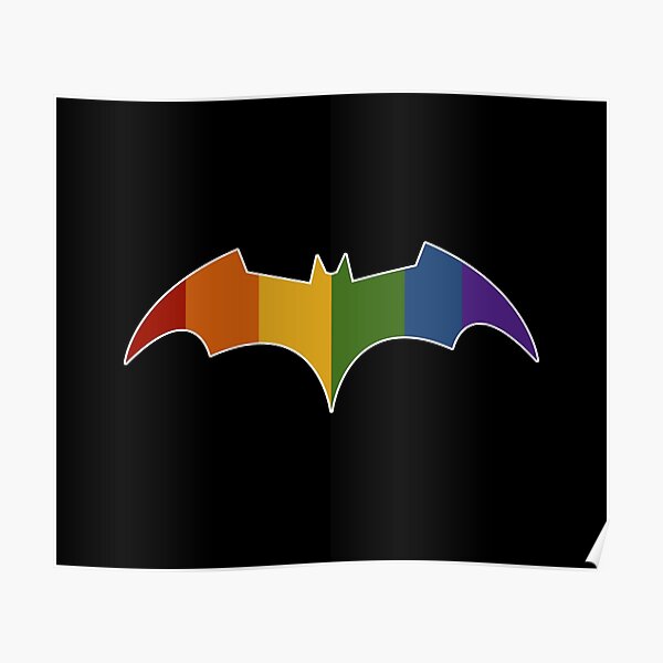 "Batwoman - Pride Bat Symbol" Poster by VikingElf | Redbubble