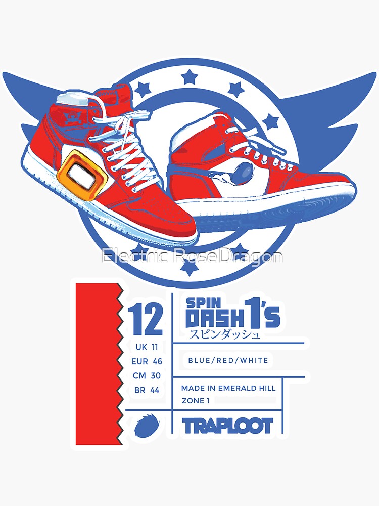 "Spin Dash 1's" Sticker for Sale by DaddyShark84 | Redbubble