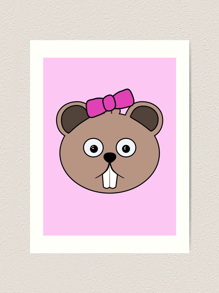 "Cartoon Girl Beaver Face" Art Print by mdkgraphics | Redbubble